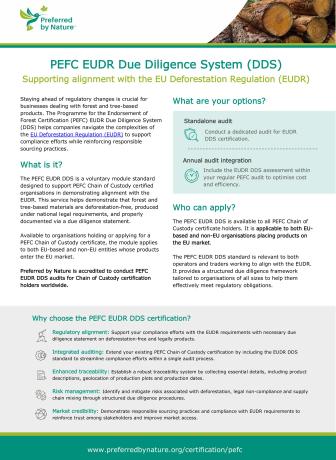 EUDR Due Diligence System - PEFC | Preferred by Nature
